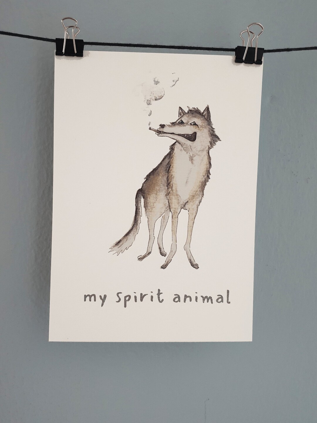 Wolf, My Spirit Animal, Digital Print on Watercolour Paper, DINA 5 - Etsy