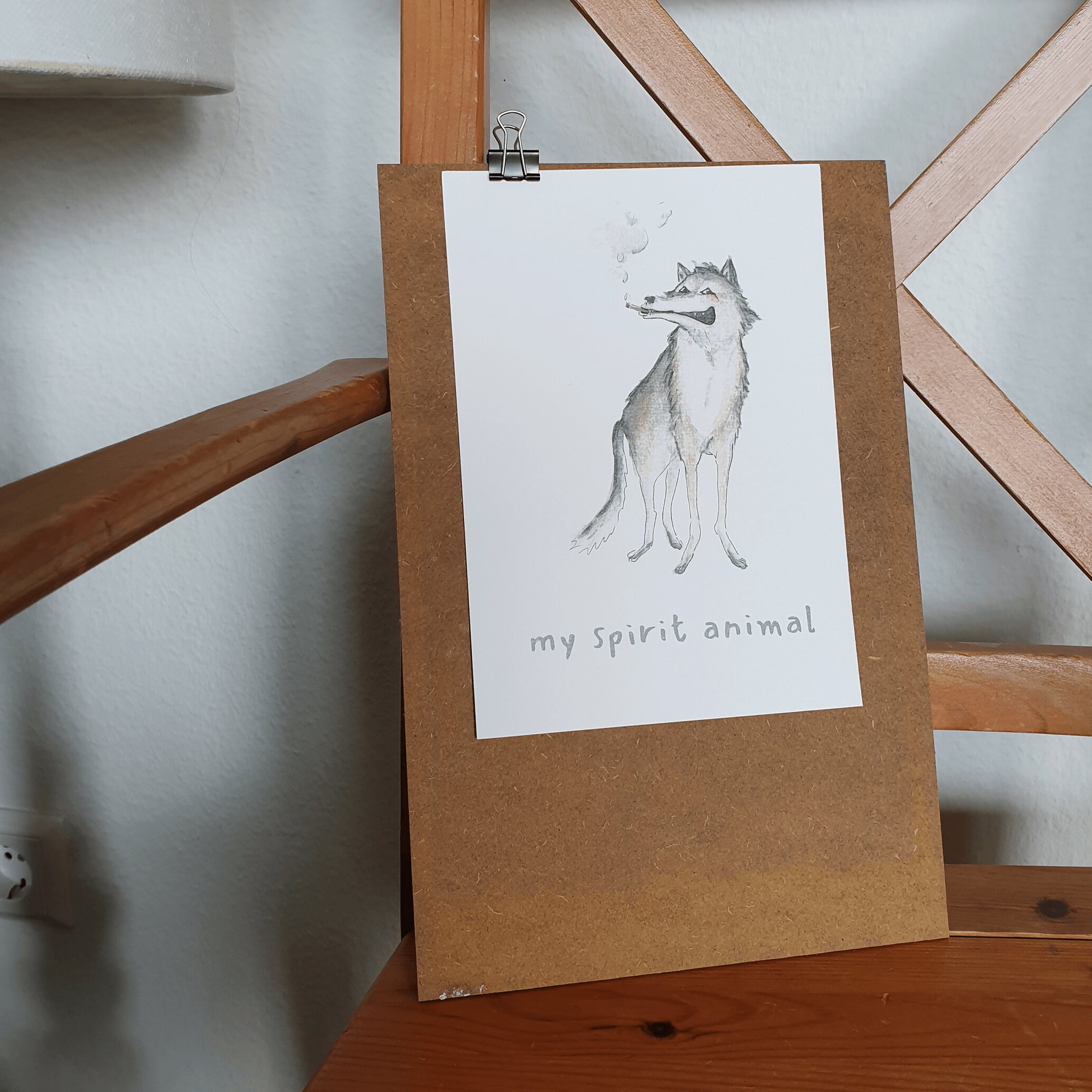 Wolf, My Spirit Animal, Digital Print on Watercolour Paper, DINA 5 - Etsy