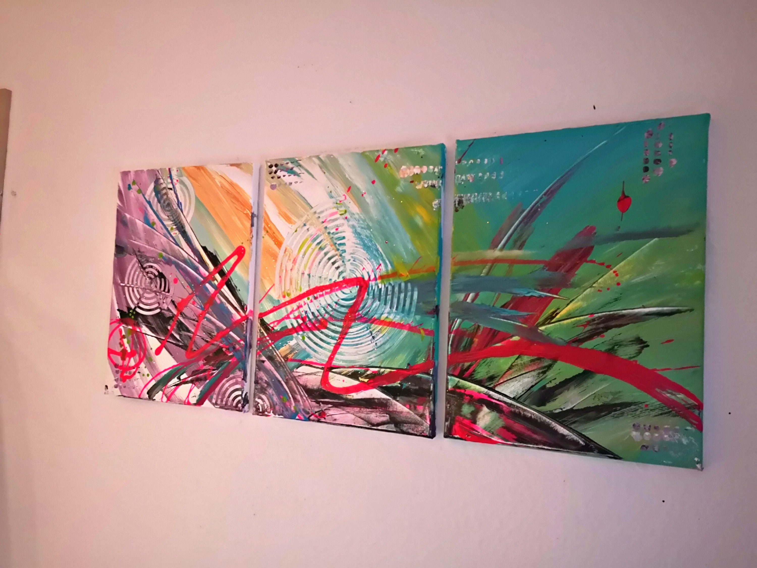 Happiness Abstract Art Modern Abstract Artwork Handmade - Etsy UK