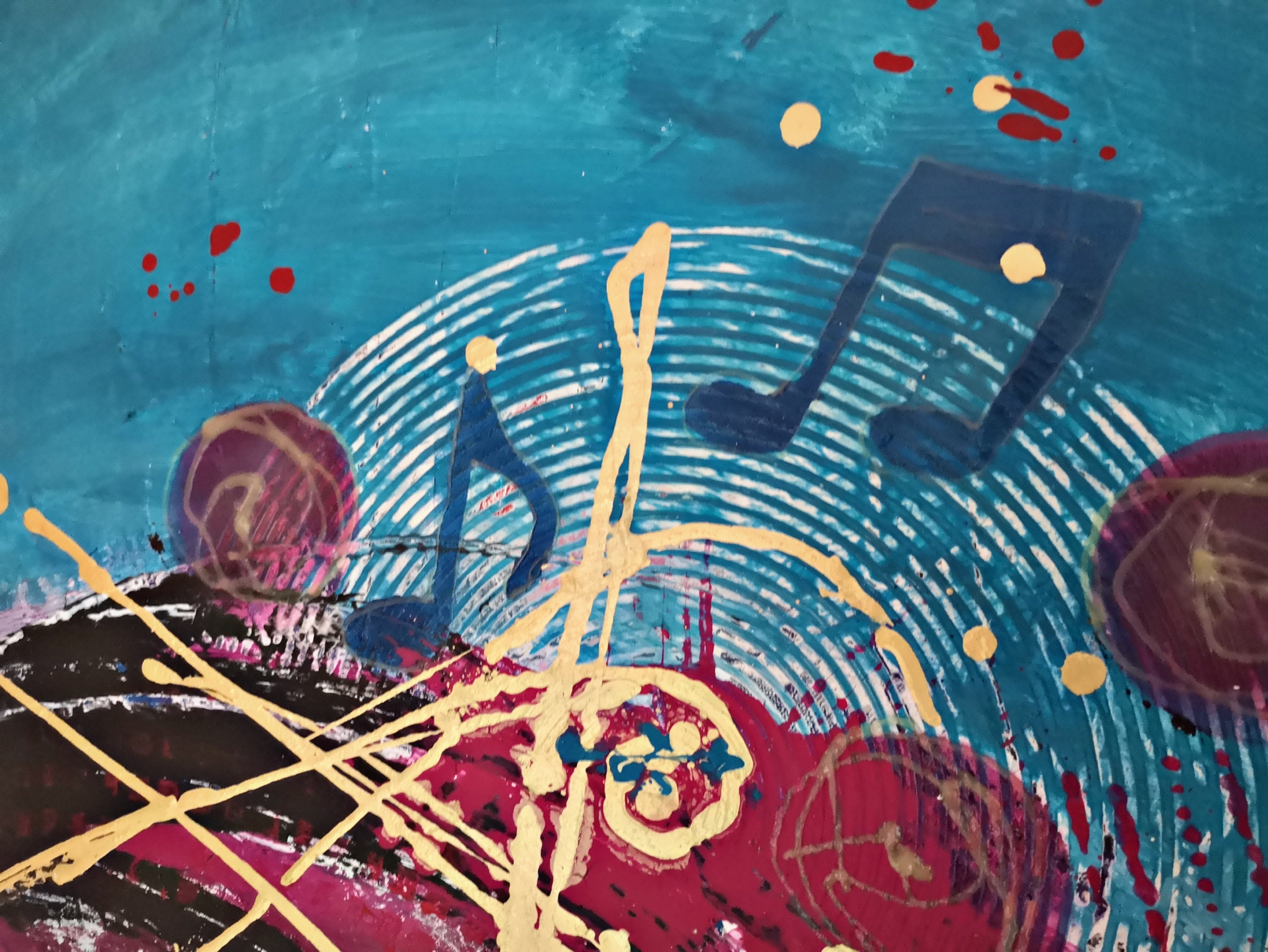 Love Music, Abstract Art, Modern Abstract Artwork, Handmade, Acrylic ...