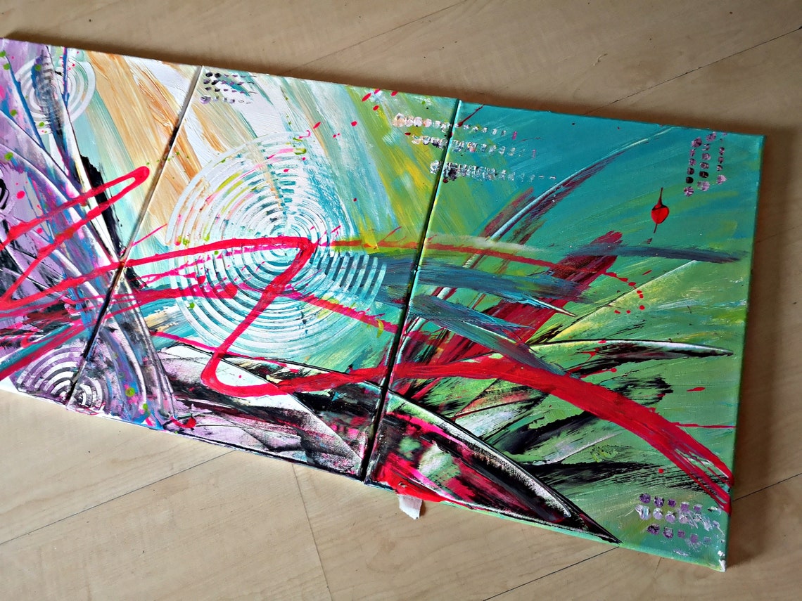 Happiness Abstract Art Modern Abstract Artwork Handmade - Etsy UK