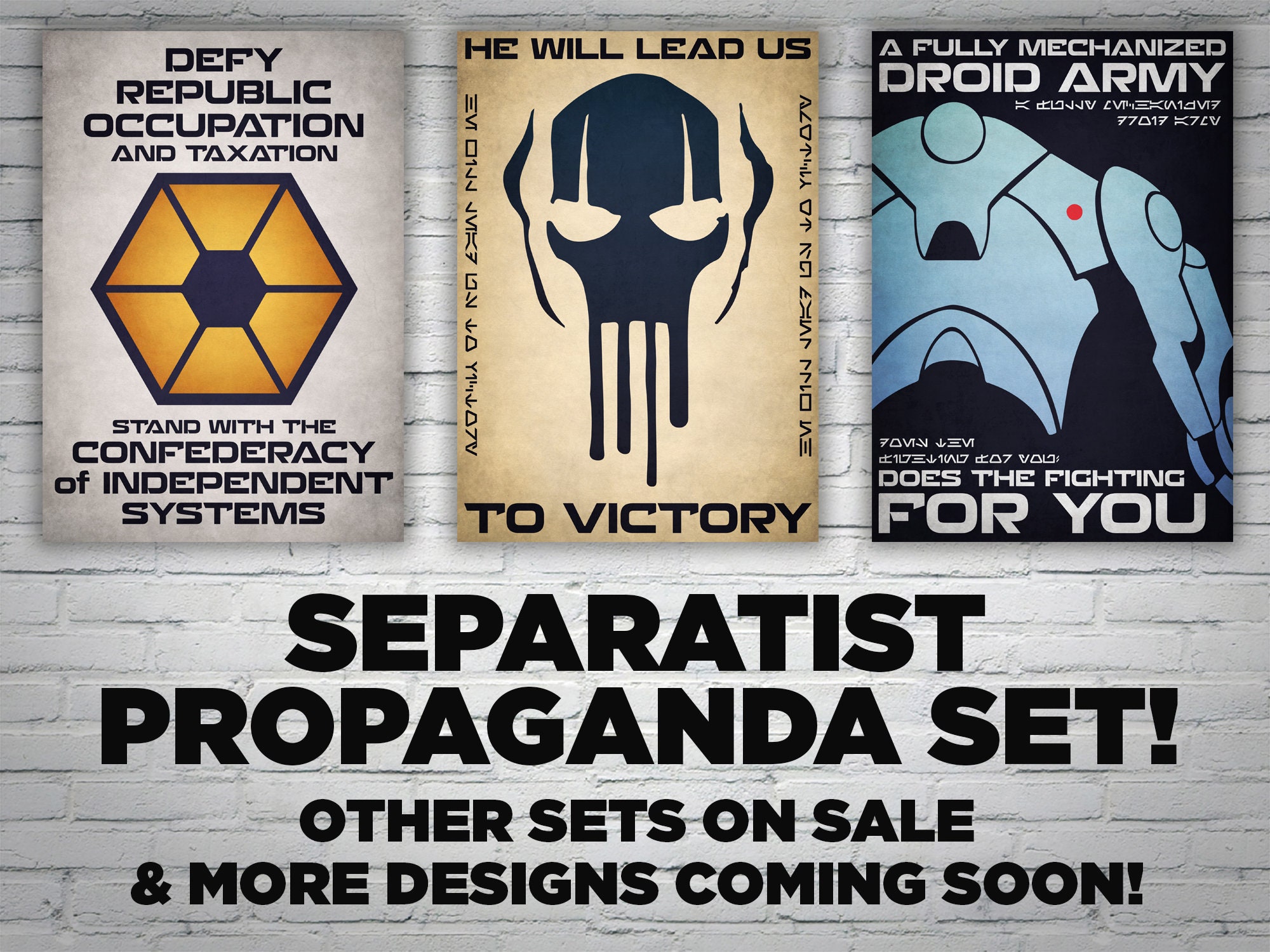 Star Wars Poster Propaganda Separatist CIS Droid Movie Print | Etsy