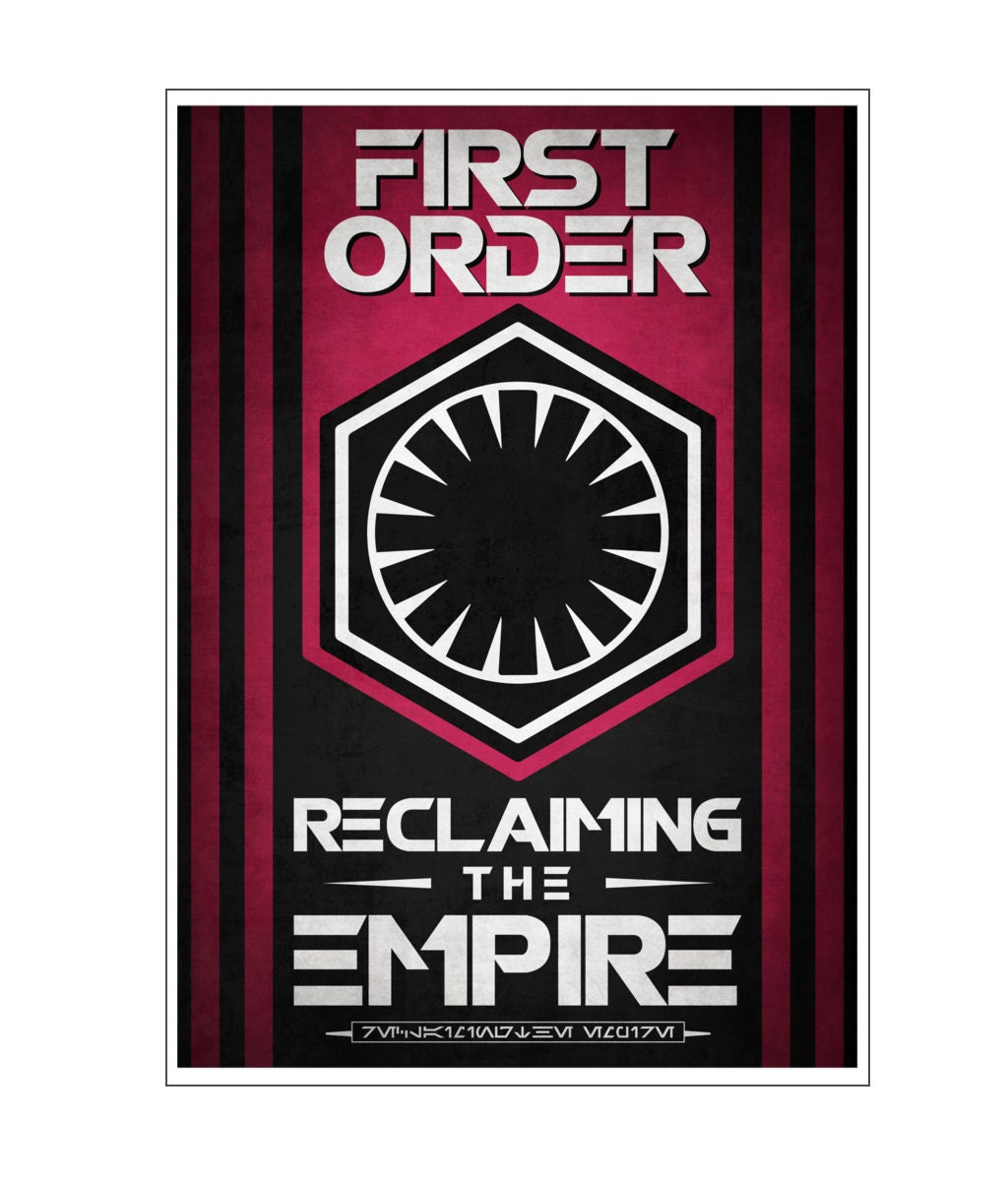 Star Wars Poster Propaganda First Order Flag Movie Print | Etsy