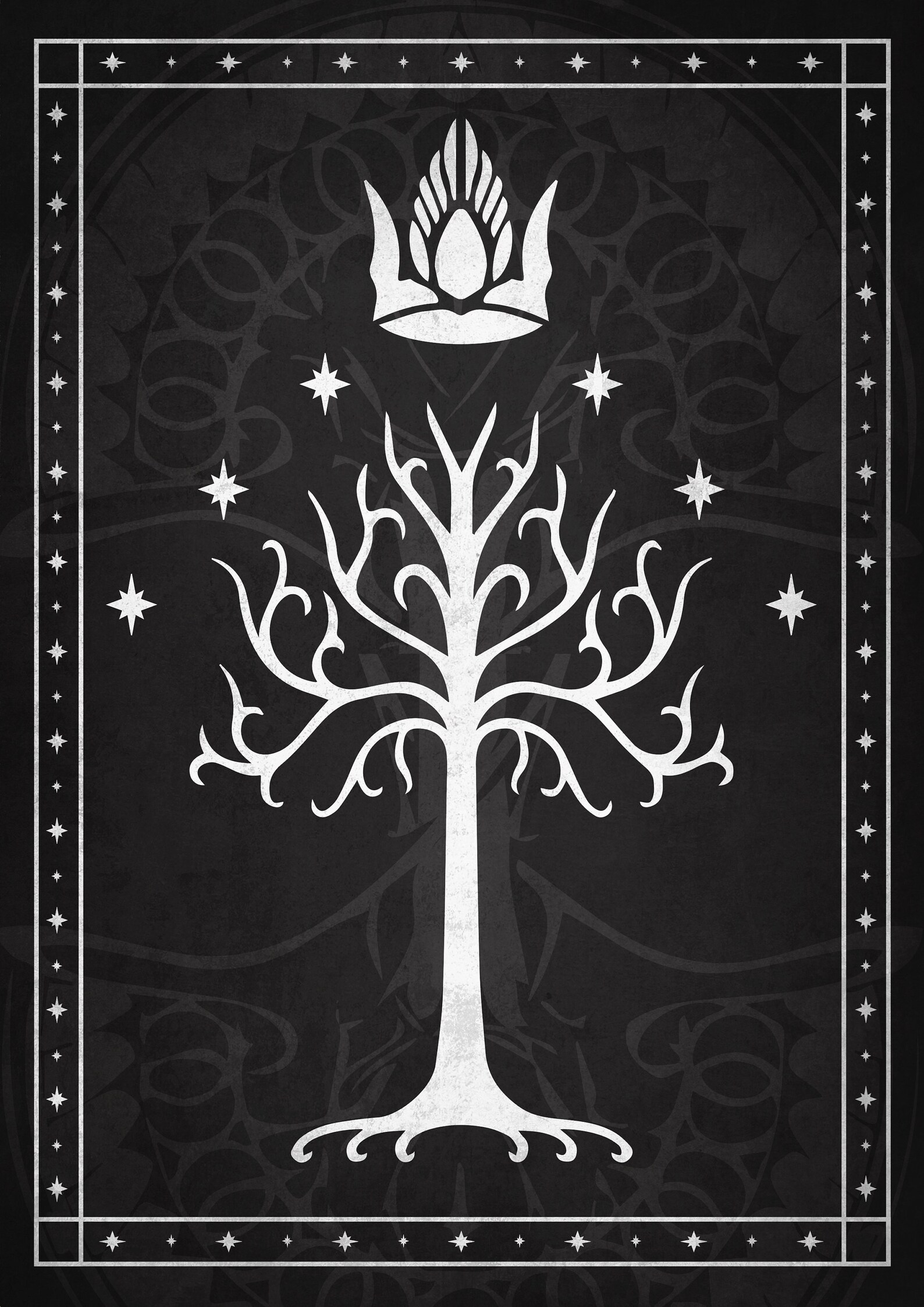 Lord of the Rings Poster Gondor Flagge Print Alternative | Etsy