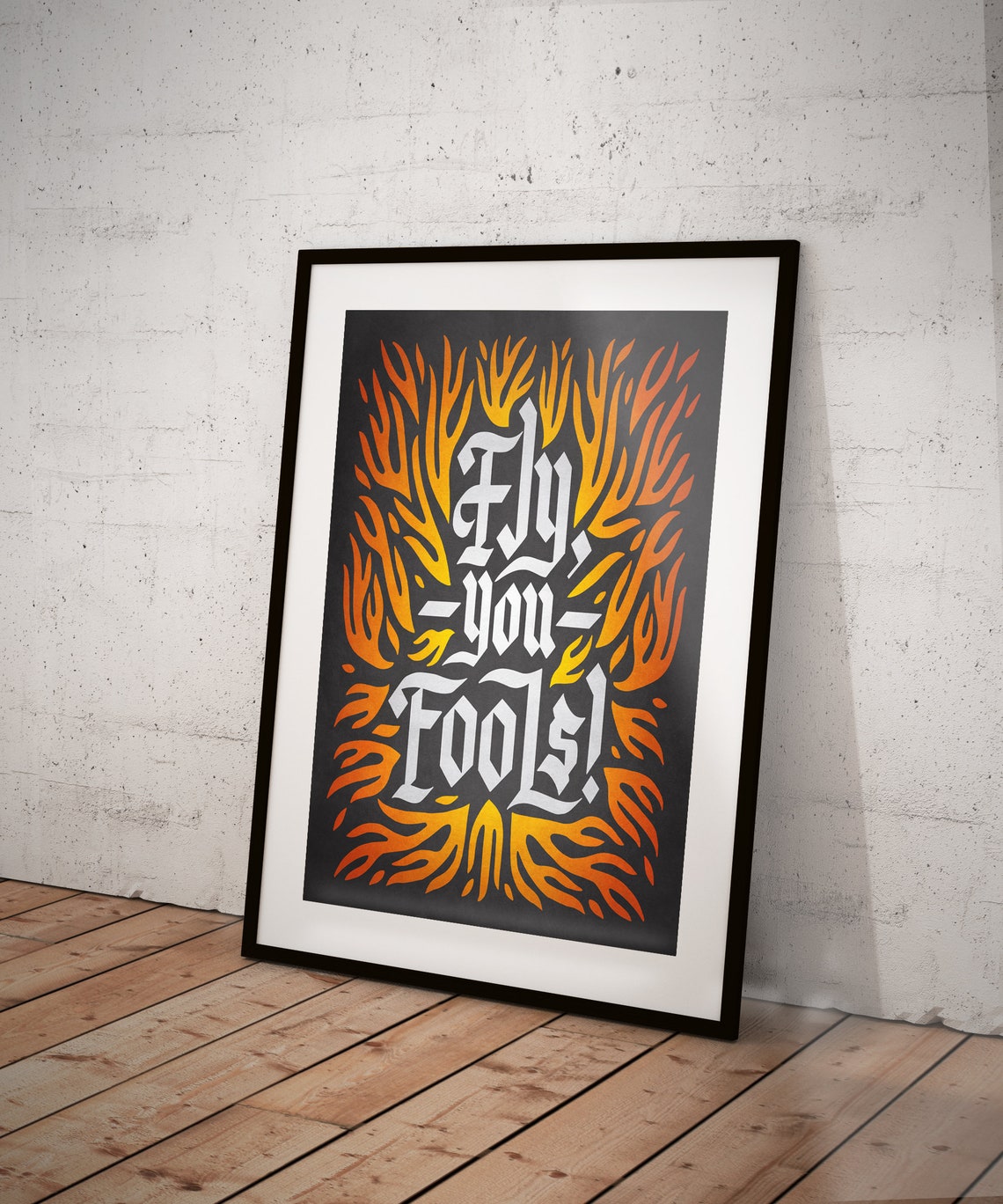 Lord of the Rings Poster Gandalf Fly You Fools Print | Etsy