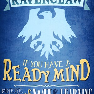 Harry Potter Poster Ravenclaw Poem Print Hogwarts Movie Wall | Etsy