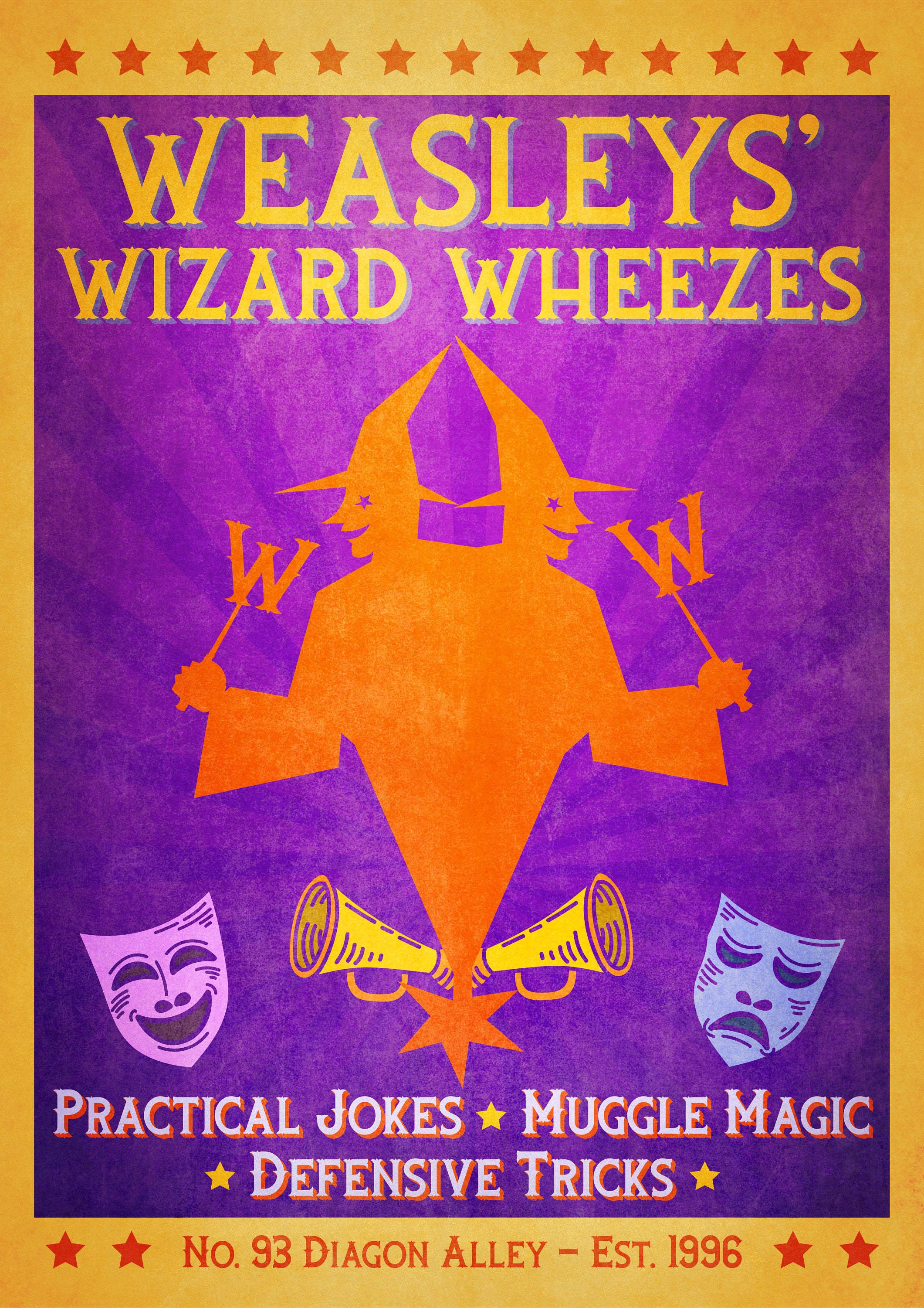 Weasleys Wizard Wheezes Diagon Alley Poster Print Harry | Etsy