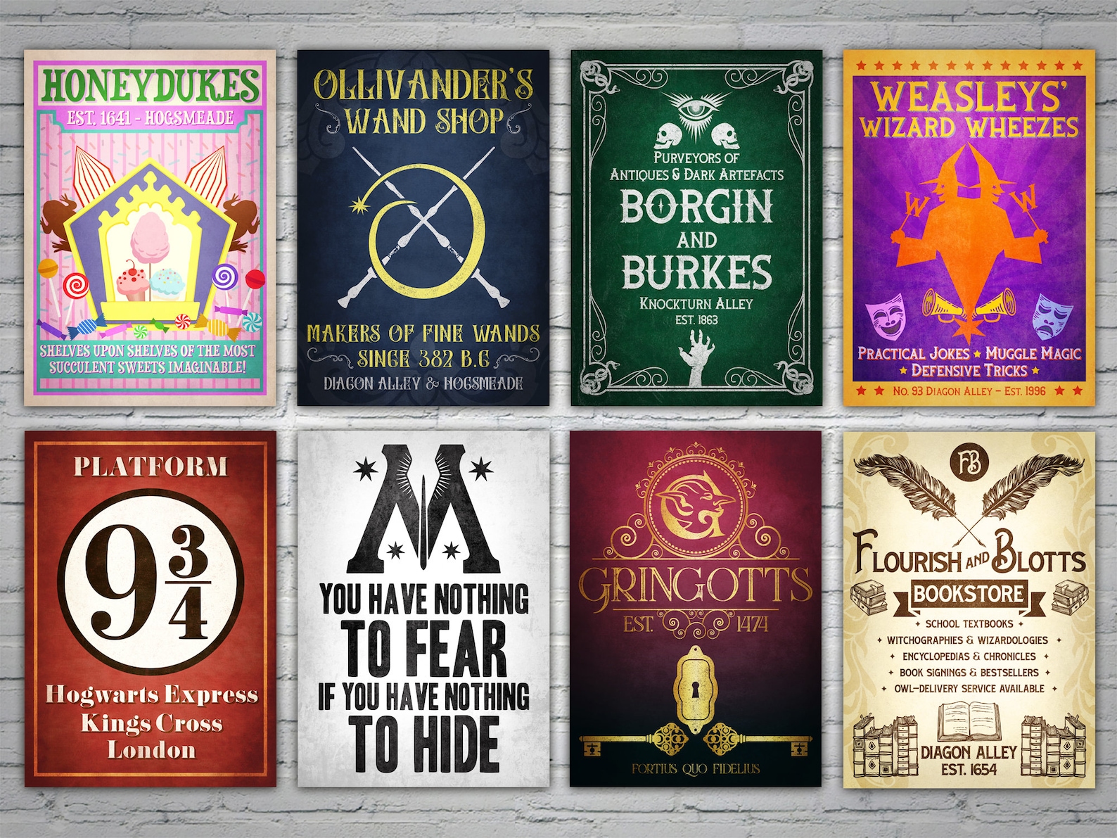 Weasleys Wizard Wheezes Diagon Alley Poster Print Harry | Etsy