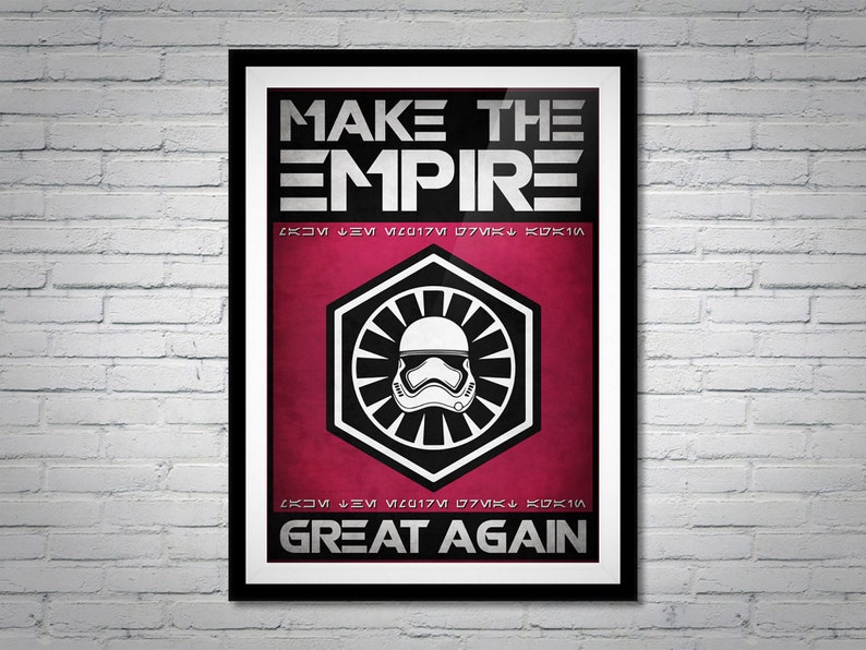 Star Wars Poster Propaganda First Order Empire Movie Print | Etsy