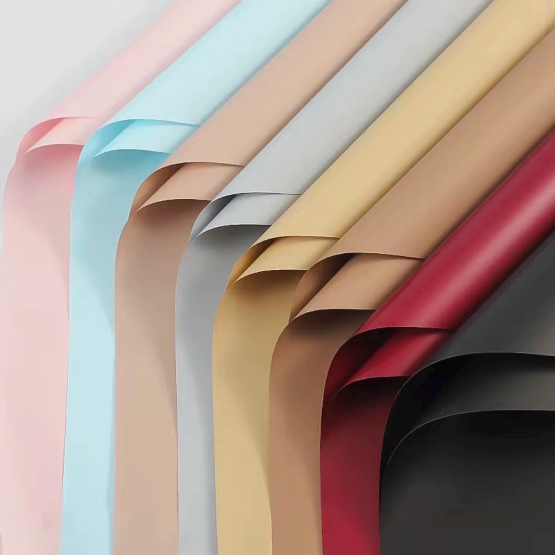 Matte Wrapping Paper for Flowers - 58x58cm, Waterproof Bouquet Wrap ...