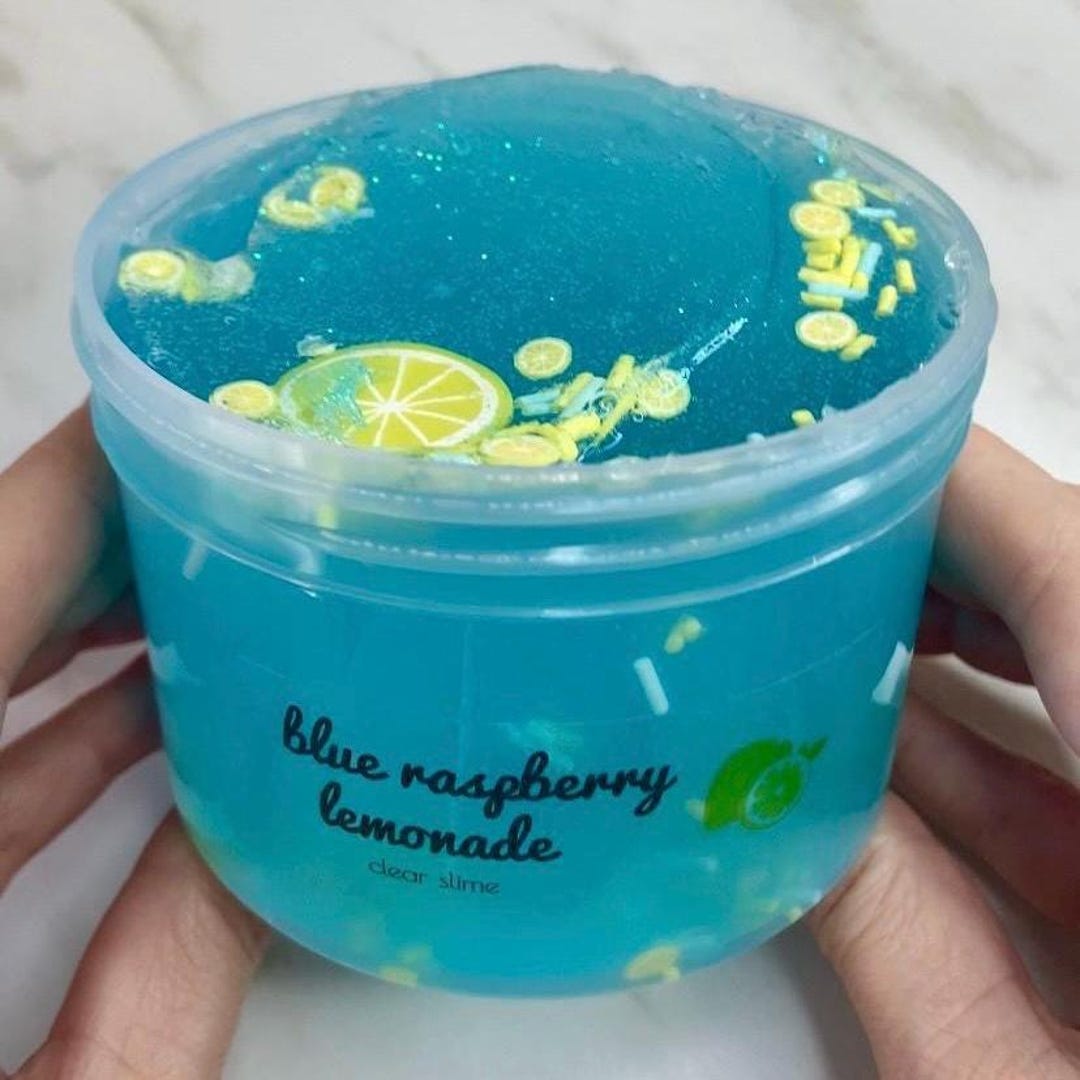 Blue Raspberry Lemonade | Clear Slime | Slime Gifts | Blue Slime ...