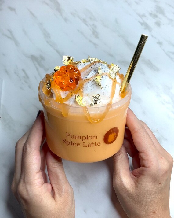 8oz Pumpkin Spice Latte Slime PSL Slime DIY Slime Fall - Etsy