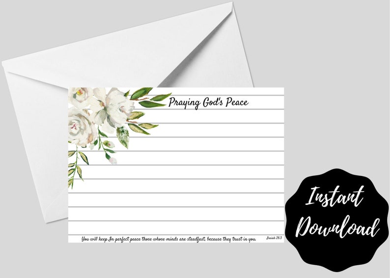Instant Download Daily Prayer Cards, Blank Christian Prayer Cards ...