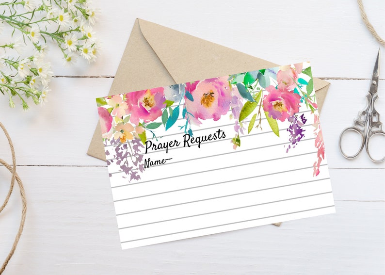 Instant Download Prayer Request Cards, Blank Christian Prayer Cards ...