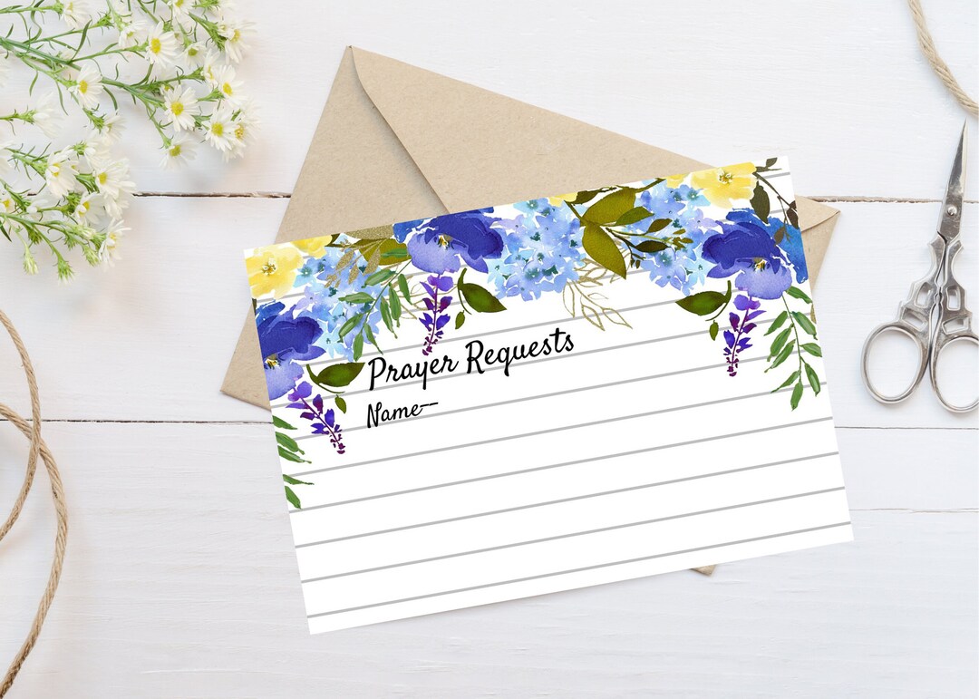 Instant Download Prayer Request Cards, Blank Christian Prayer Cards ...