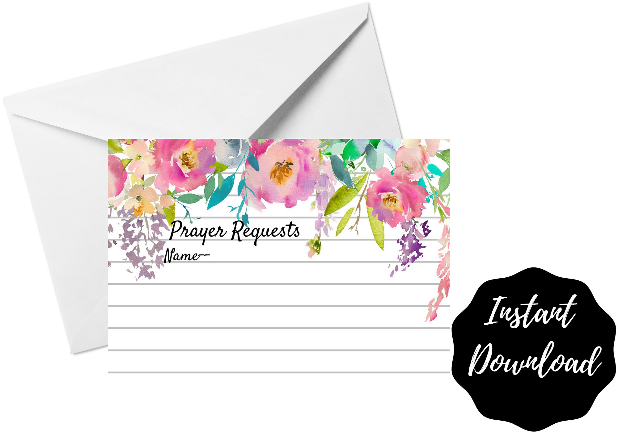 Instant Download Prayer Request Cards, Blank Christian Prayer Cards ...