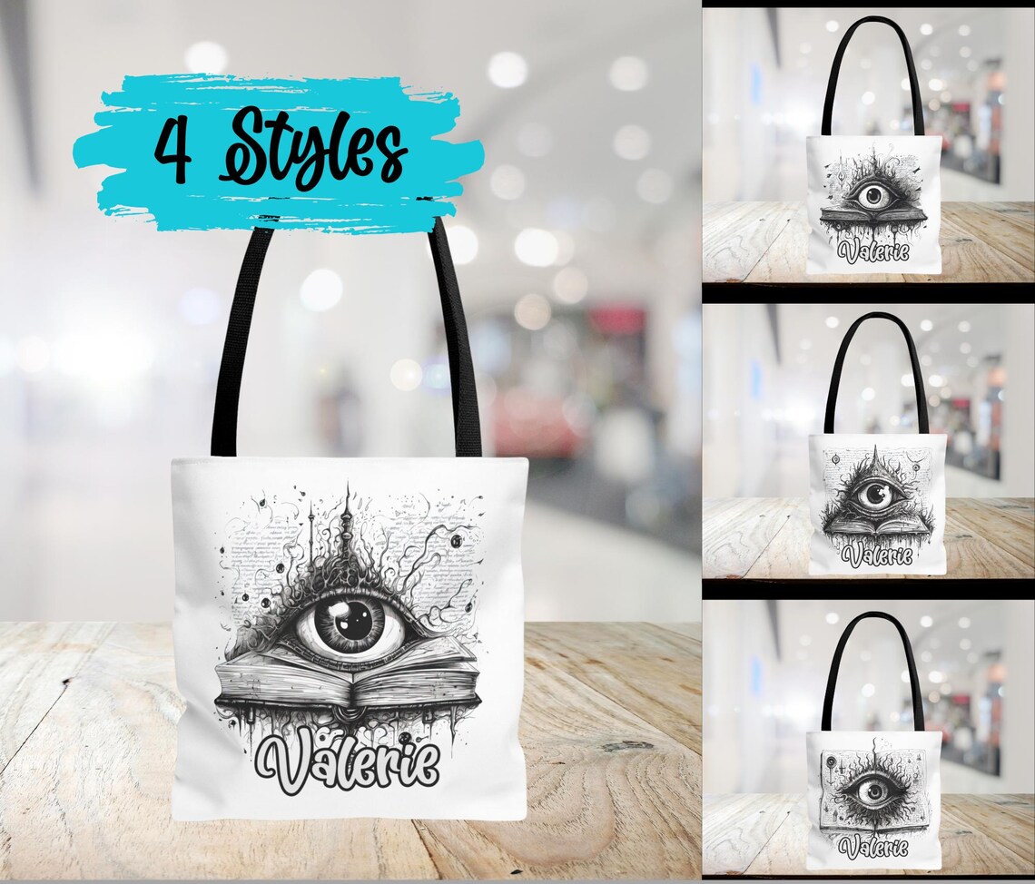 All-seeing Eye Tote Bag, Custom All-seeing Eye, Third Eye, Reusable Bag ...