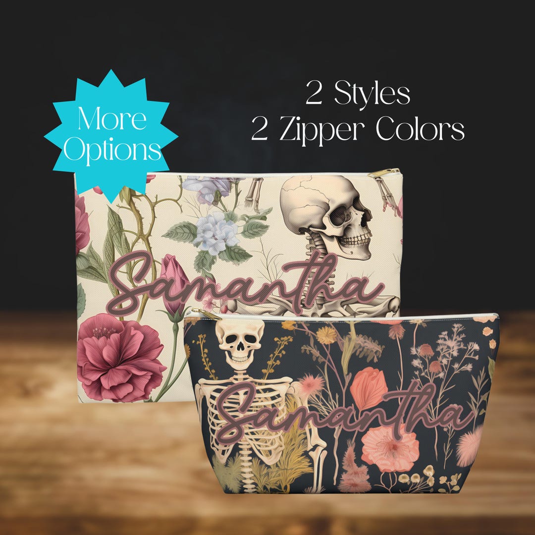 Botanical Anatomy Accessory Pouch, Cosmetic Bag, Makeup Organizer ...