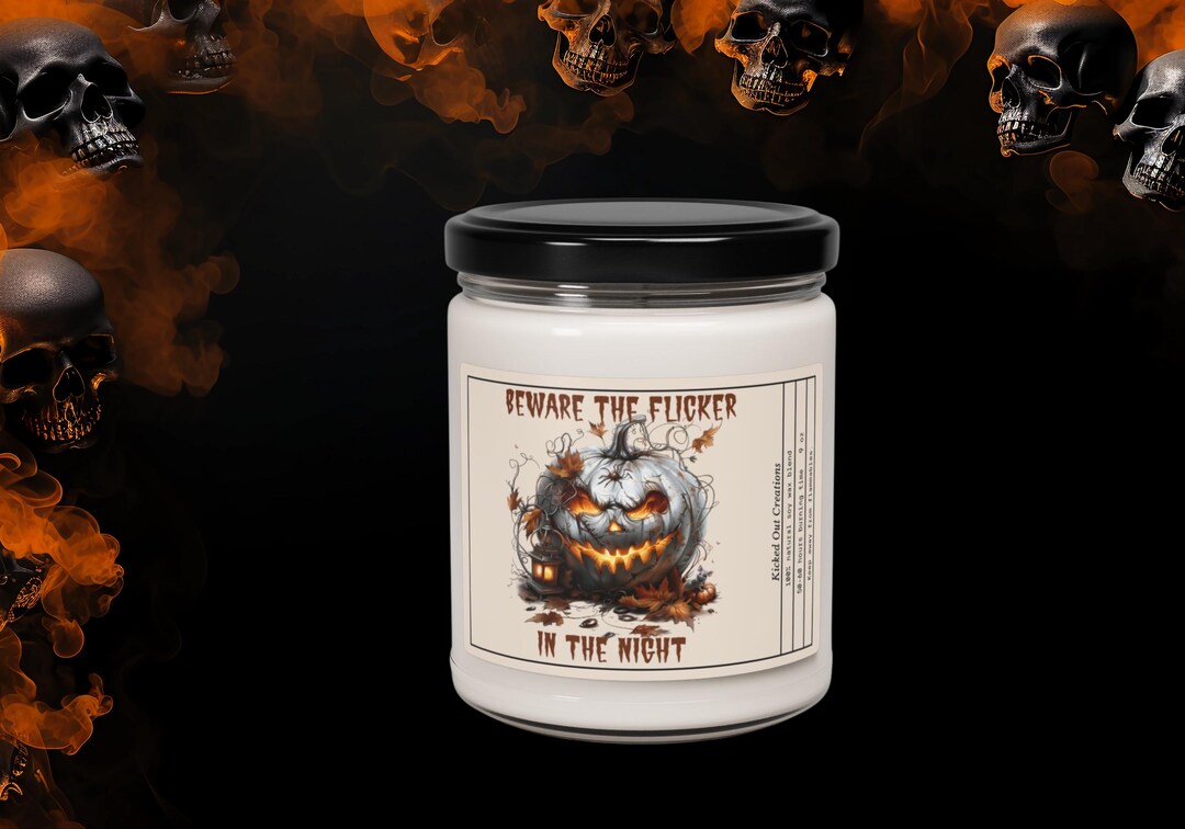 Beware the Flicker Candle, Halloween Gifts, Creepy Candle, Halloween ...