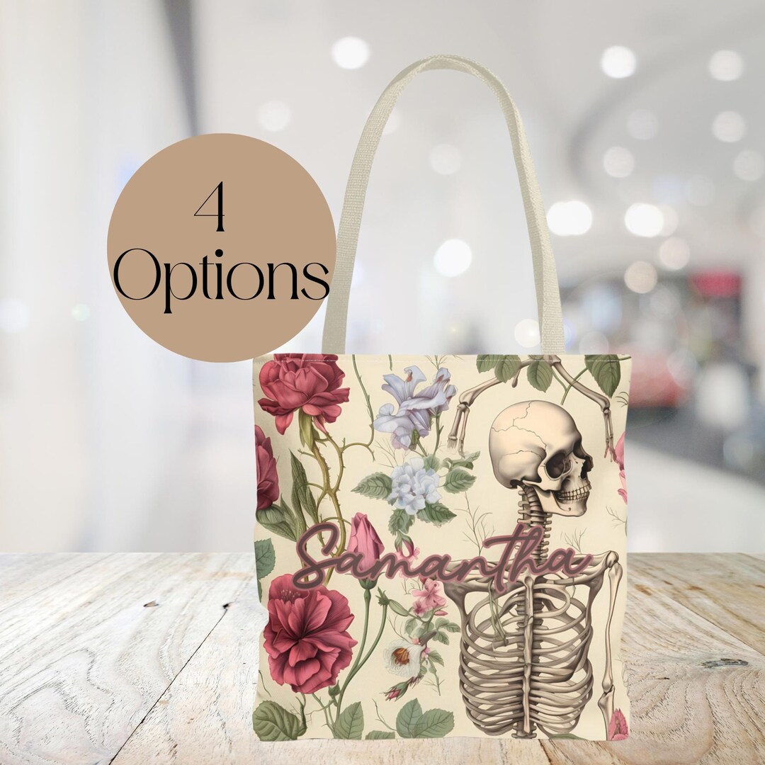Botanical Anatomy Tote Bag - Floral Design, Nature Lover Gift, Plant ...