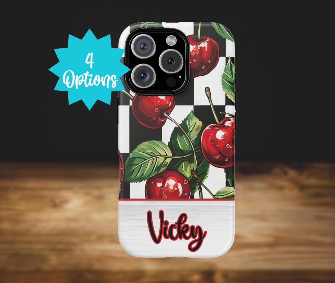Cherry Phone Case, Cherry Design, Protective Cover, Tough Phone Case ...