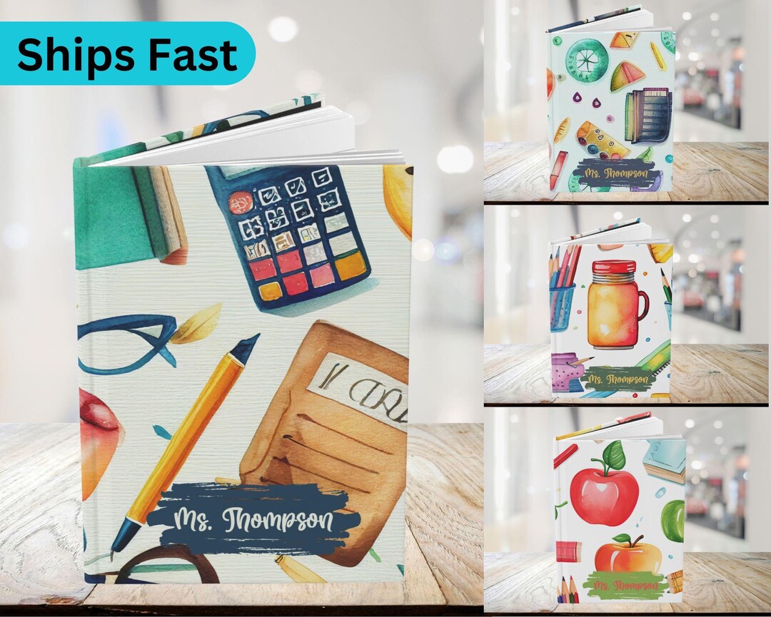 Personalized Teacher Notebook, Teacher Gift, Custom Name, Teacher ...