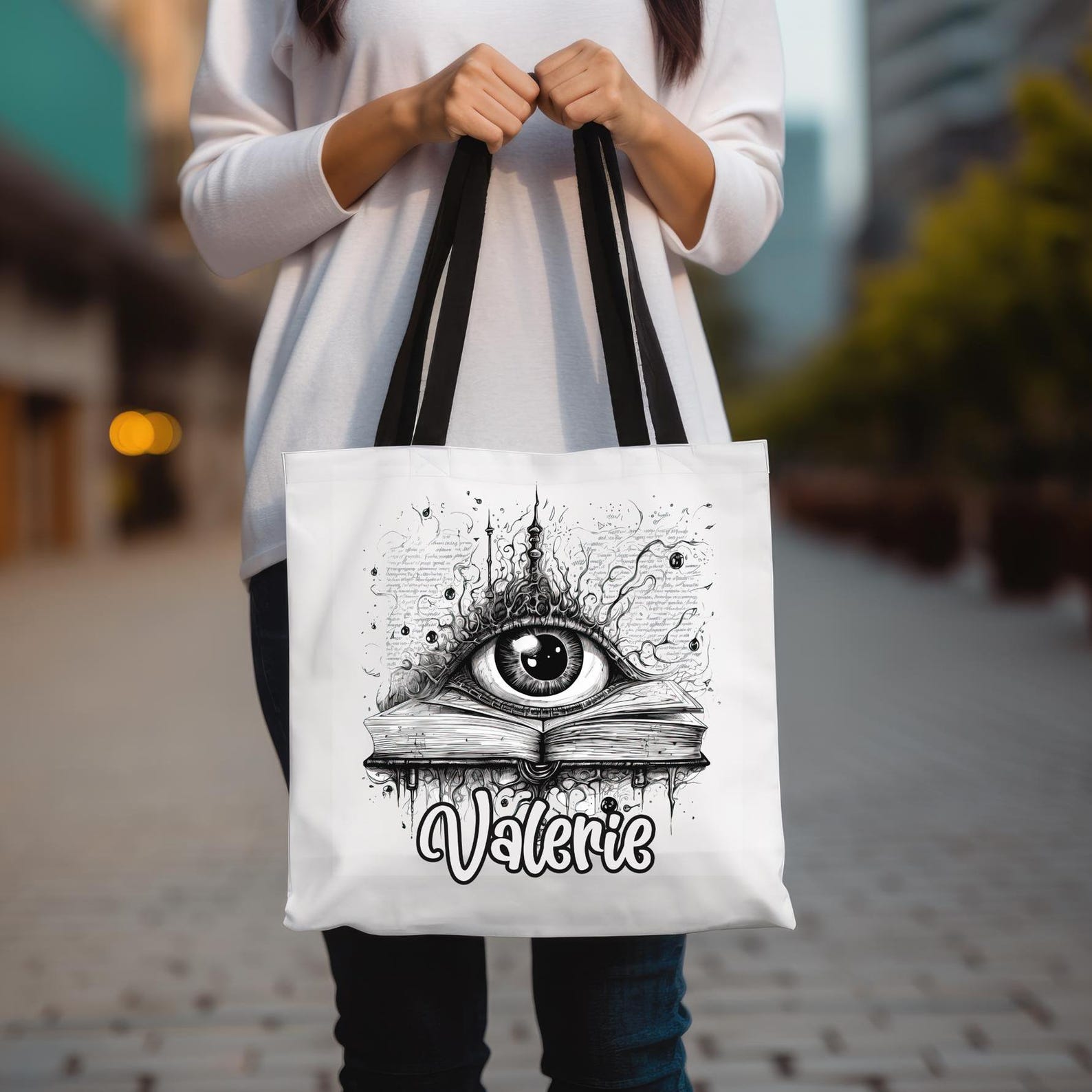 All-seeing Eye Tote Bag, Custom All-seeing Eye, Third Eye, Reusable Bag ...