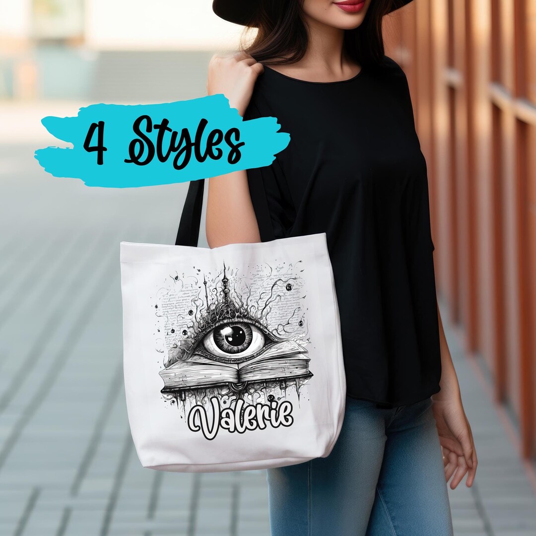 All-seeing Eye Tote Bag, Custom All-seeing Eye, Third Eye, Reusable Bag ...