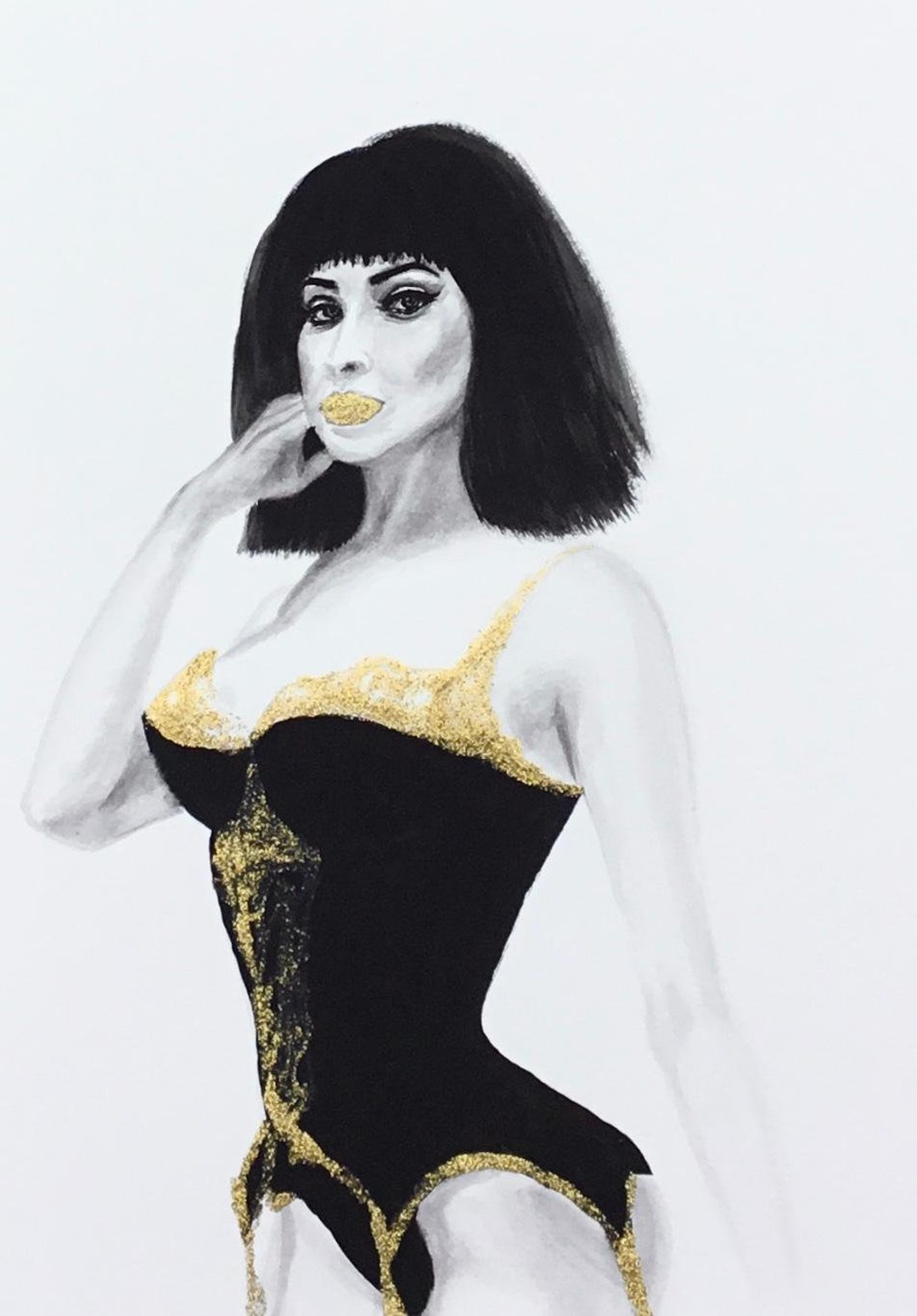 Burlesque Dancer Drawing