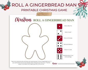 Roll a Gingerbread Man - Etsy