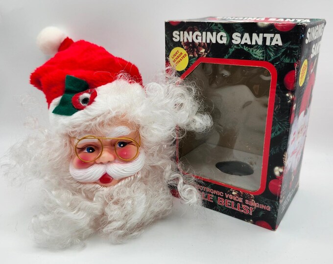 Sancho Singing Santa Animated Electronic Light Sensor Activated Jingle ...