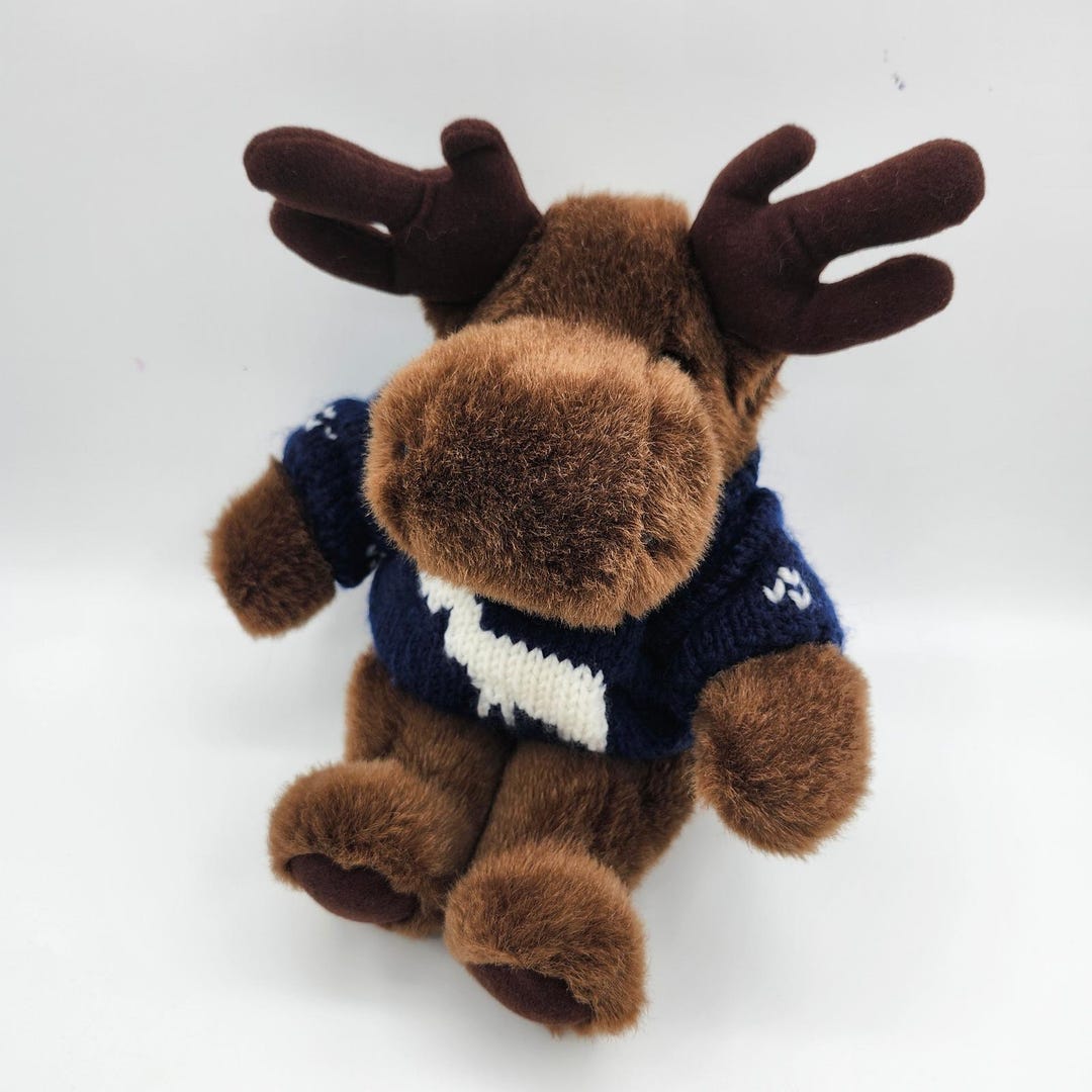 Cozy Moose Plush With Knit Sweater by Yangjee Ind Co Soft Brown Stuffed ...