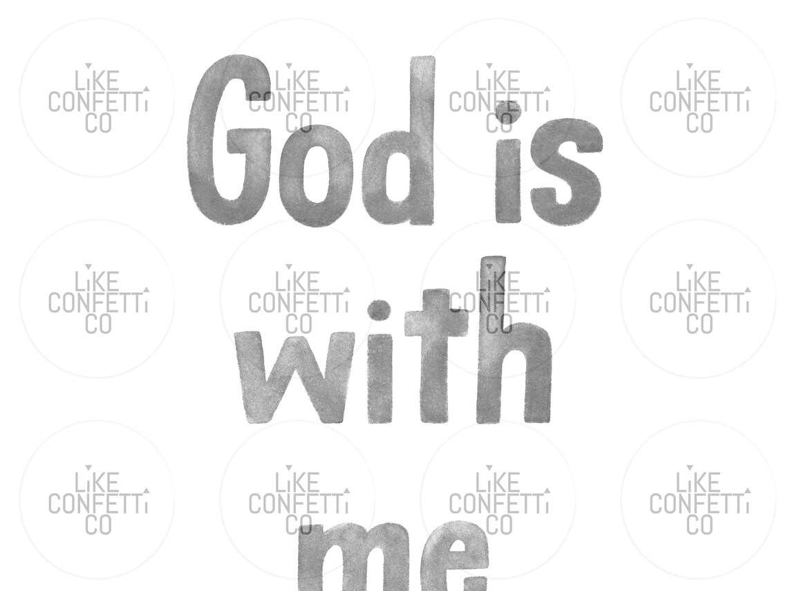 God is With Me 8x10 Hand-painted Watercolor Art Print - Etsy
