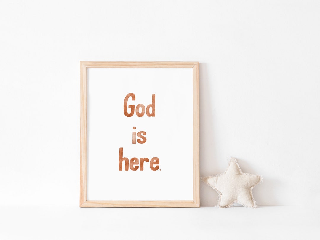 God is Here | 8x10 Hand-painted Watercolor Art Print | Digital Download ...
