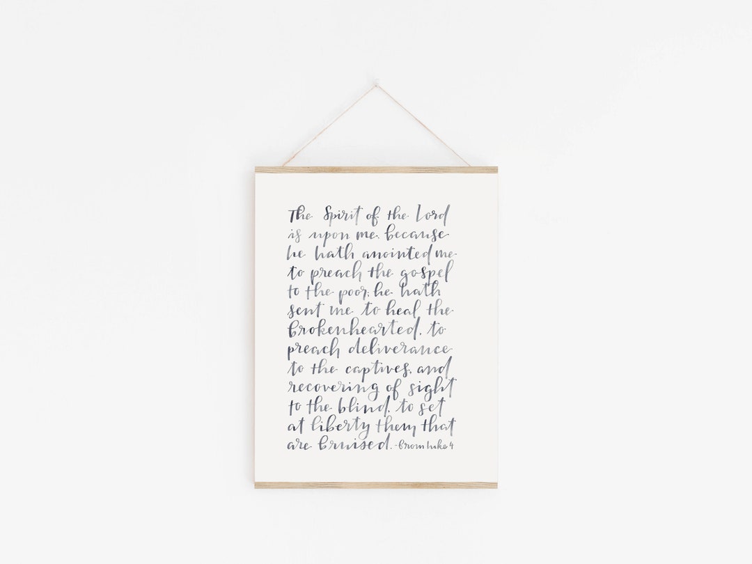 From Luke 4 | 8x10 Hand-painted Black + White and Gold + White ...