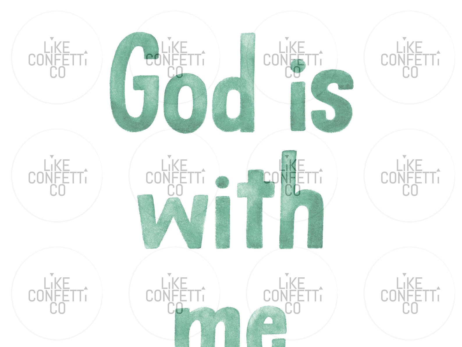 God is With Me 8x10 Hand-painted Watercolor Art Print - Etsy