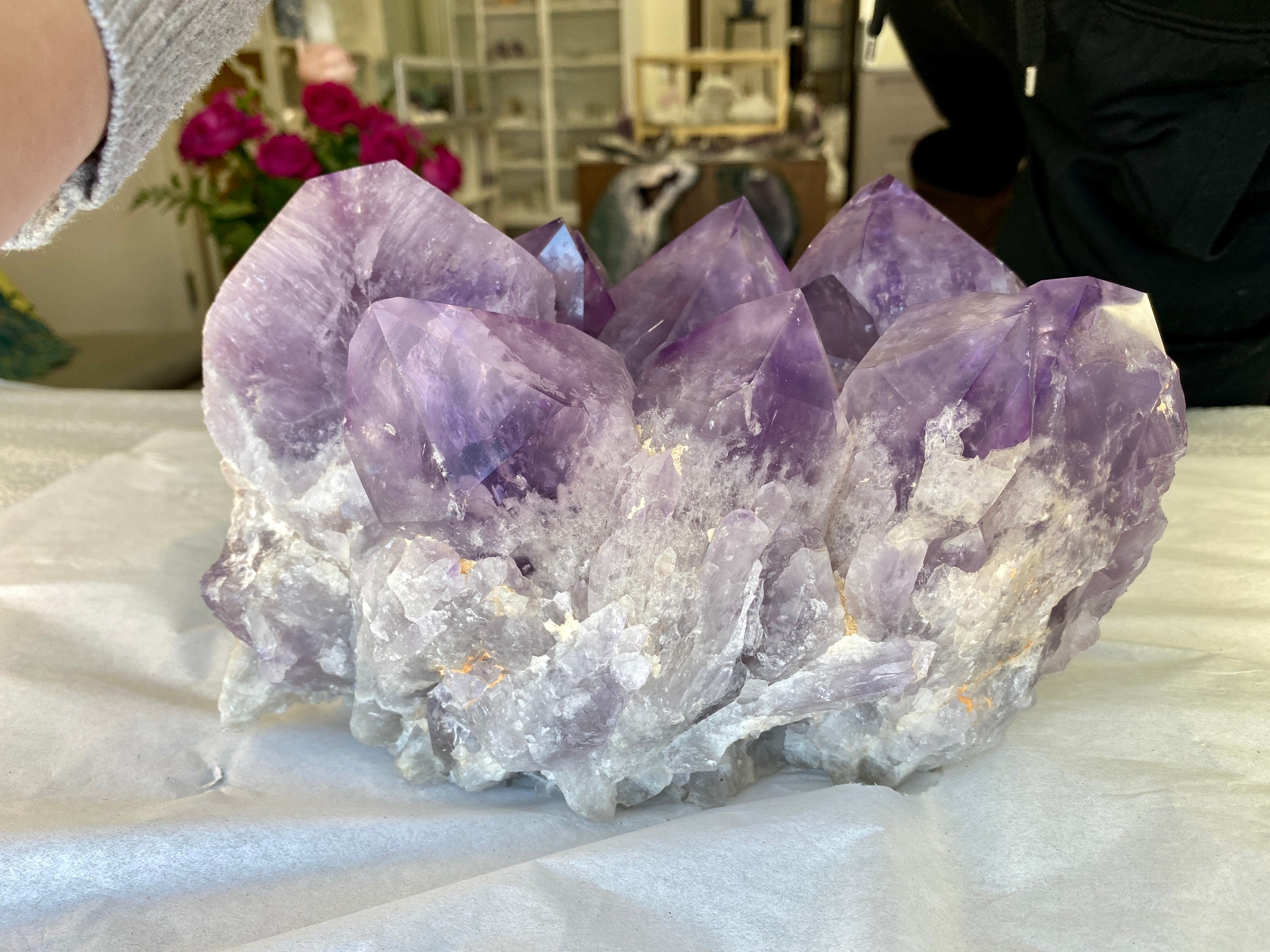 Top Quality Large Natural Amethyst Crystal Cluster Smooth | Etsy