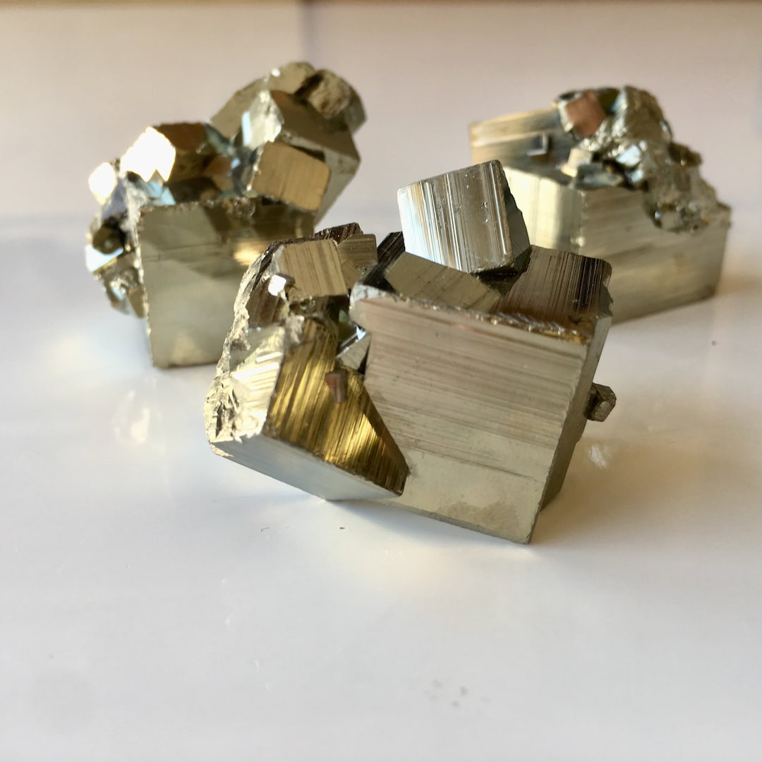 Small Pyrite Cube Cluster | Raw Pyrite Crystal | Meditation | Grid | Pyrite Chunk | Fool's Gold ...