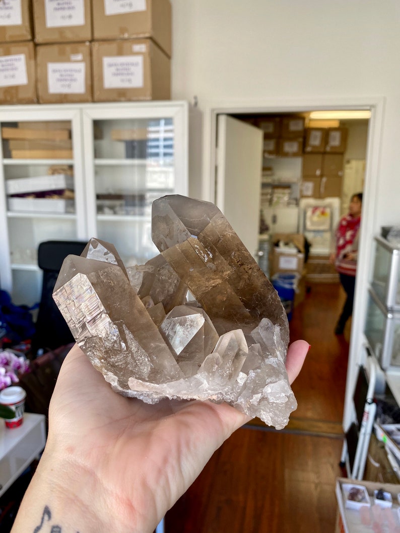 Rutilated Smoky Quartz Cluster Raw Smoky Quartz Quartz | Etsy