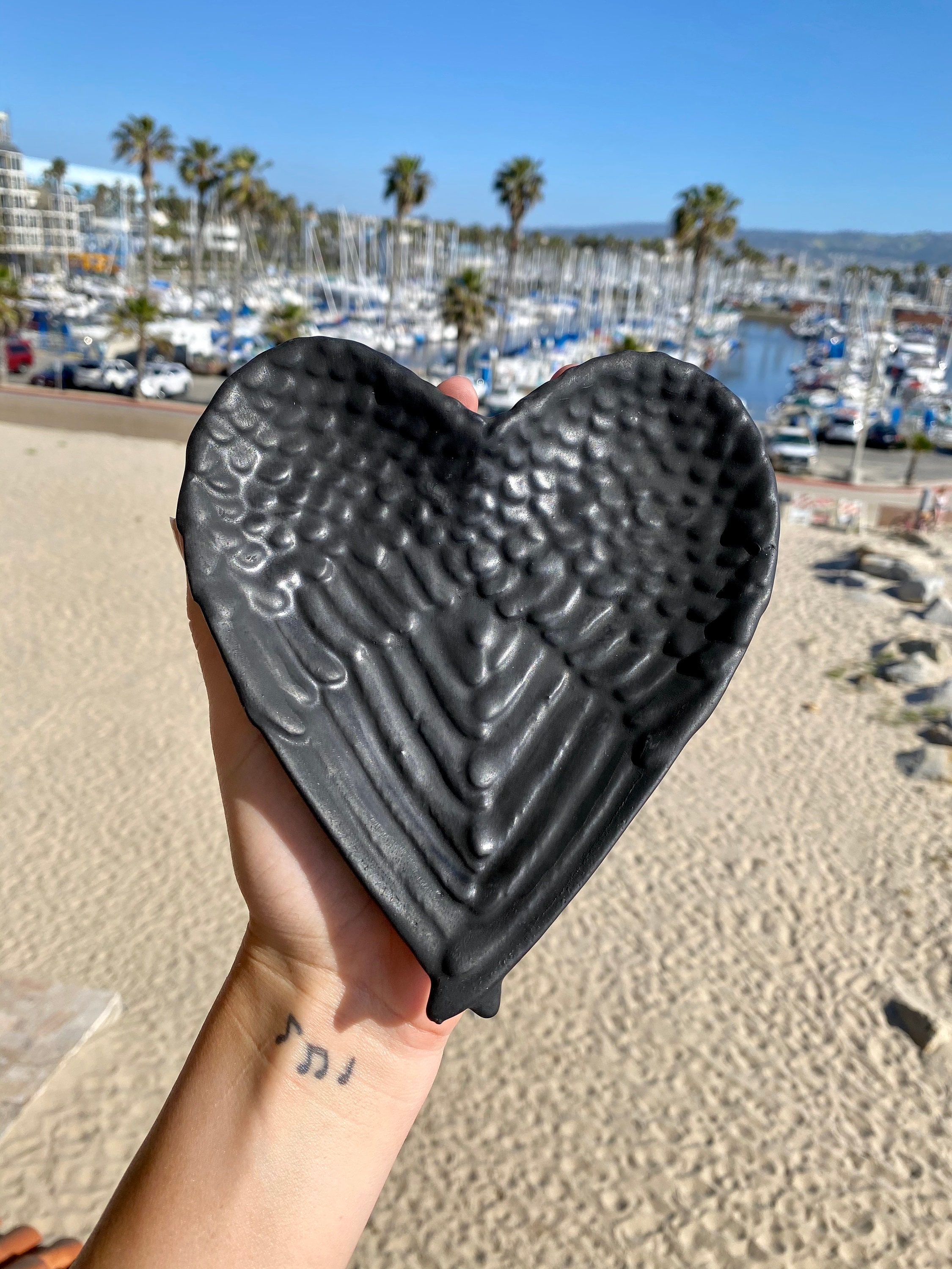 Angel Wing Heart Bowl Shungite Healing Crystal Bowl | Etsy