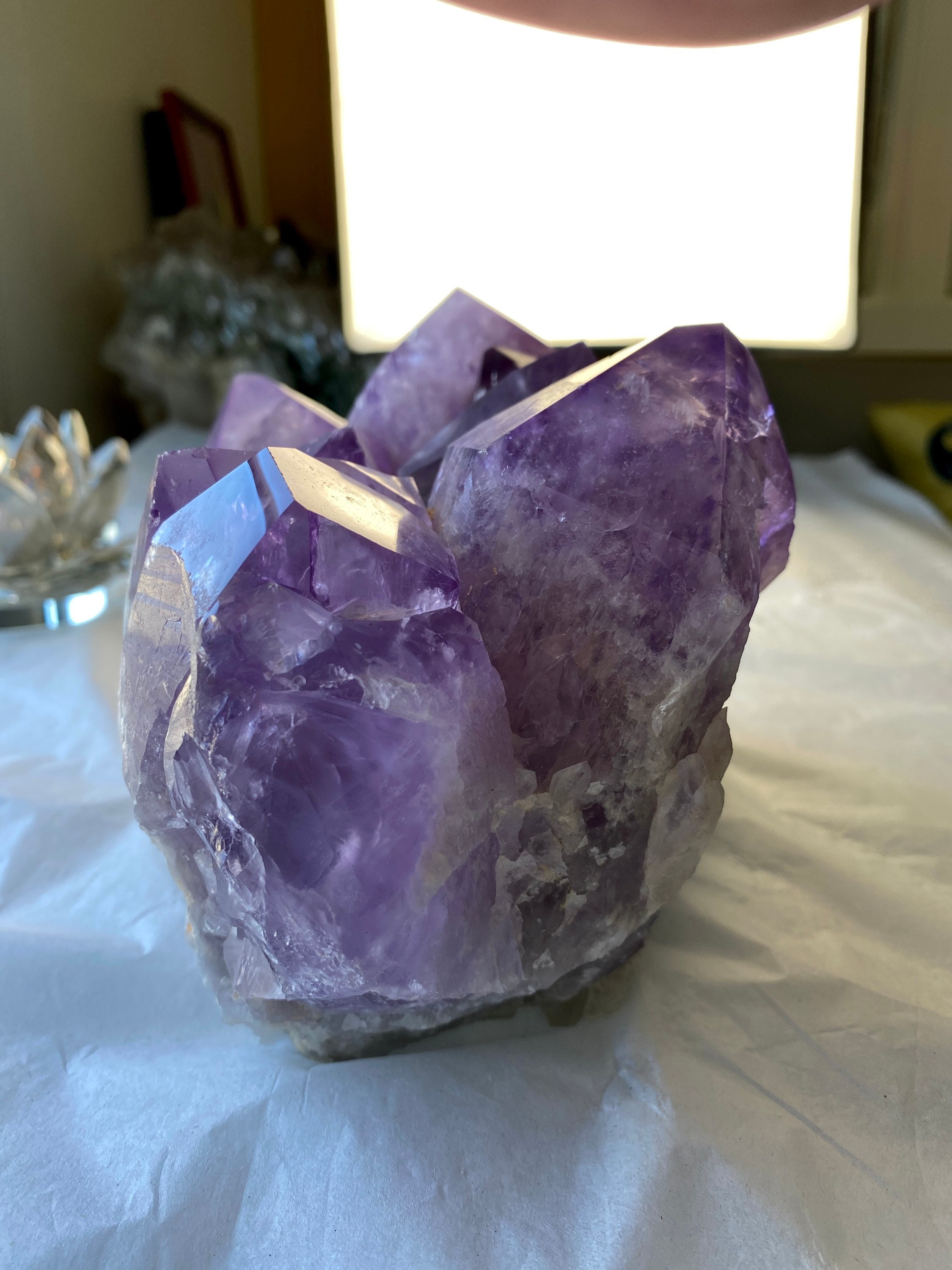 Top Quality Large Natural Amethyst Crystal Cluster Smooth | Etsy