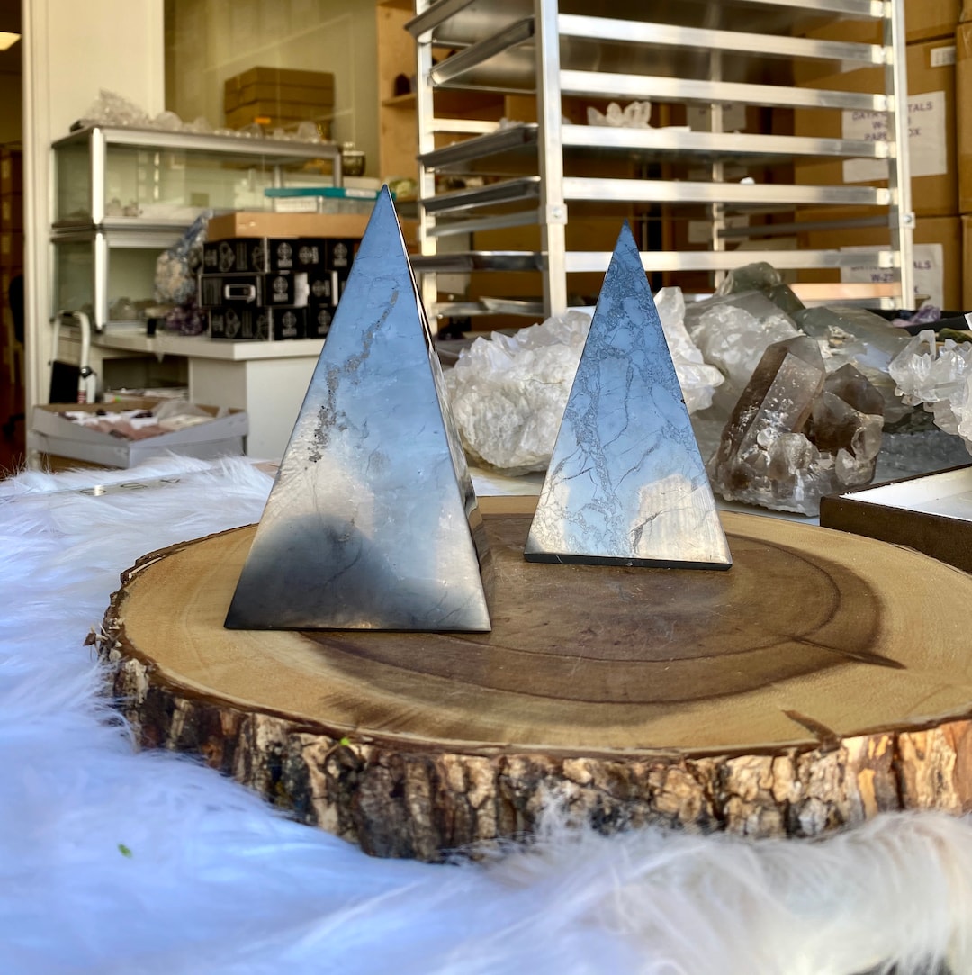 Tall Shungite Pyramid | EMF Protection | 5G Protector | Home Protection ...