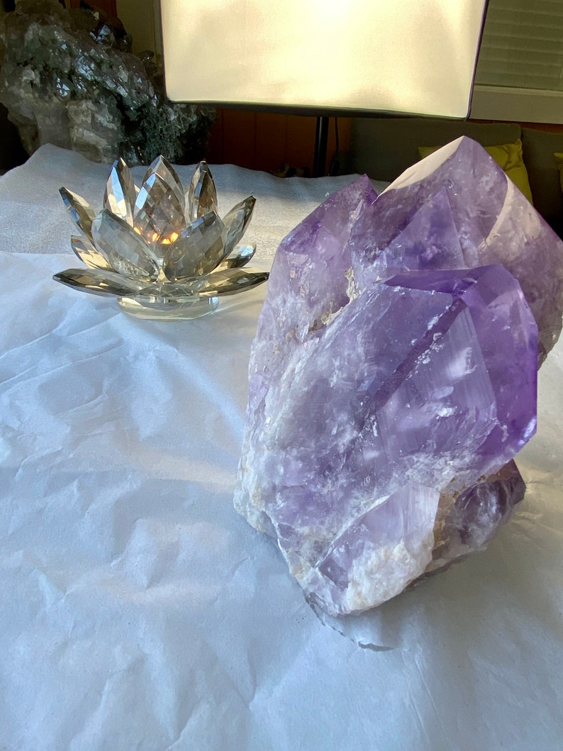 Top Quality Large Natural Amethyst Crystal Cluster Smooth | Etsy