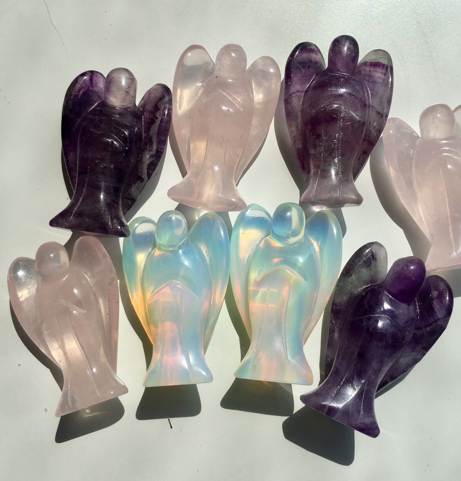 Small & Medium Size Angel Crystal Figurine Rose Quartz - Etsy