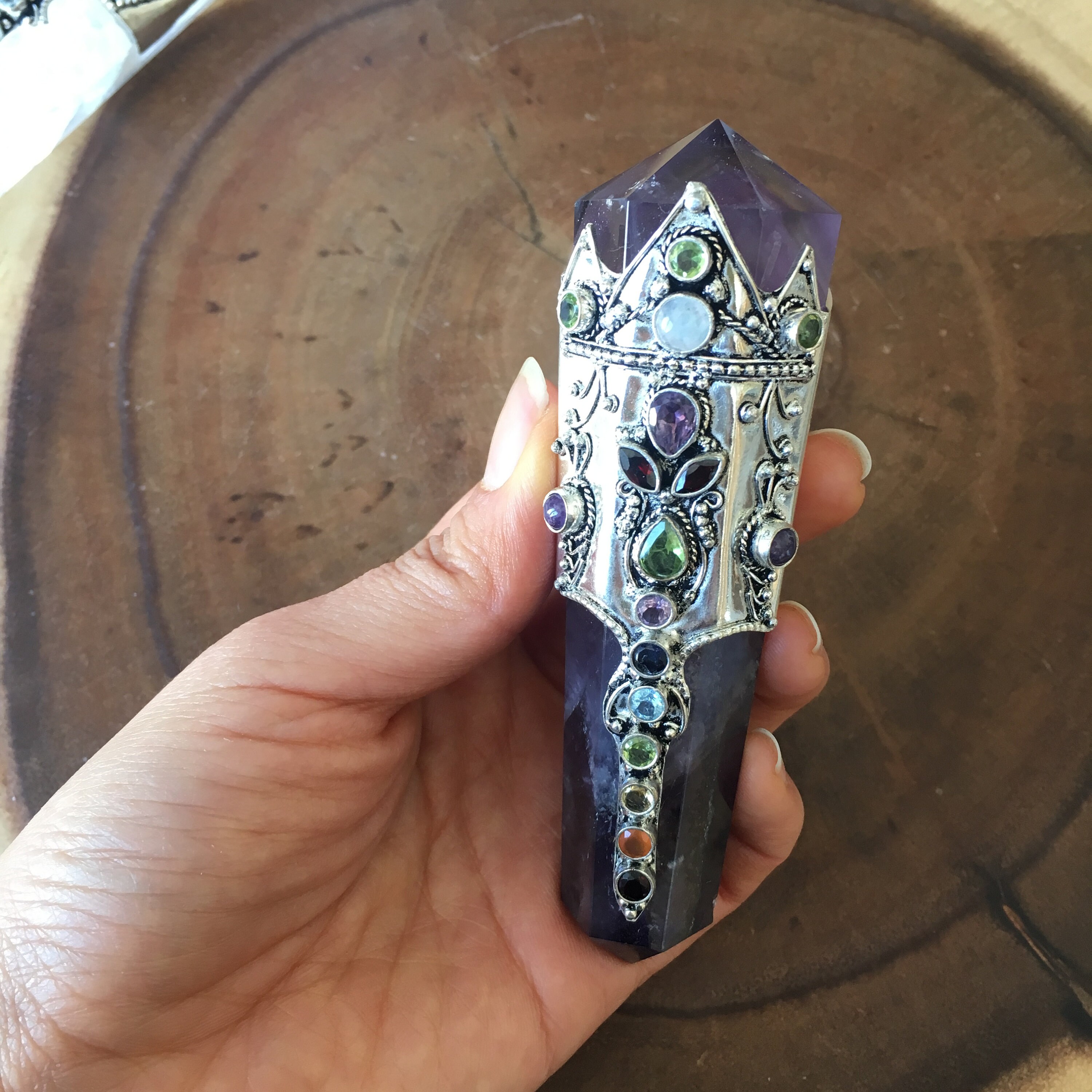 Double Terminated Crystals Wand Amethyst Point Quartz | Etsy