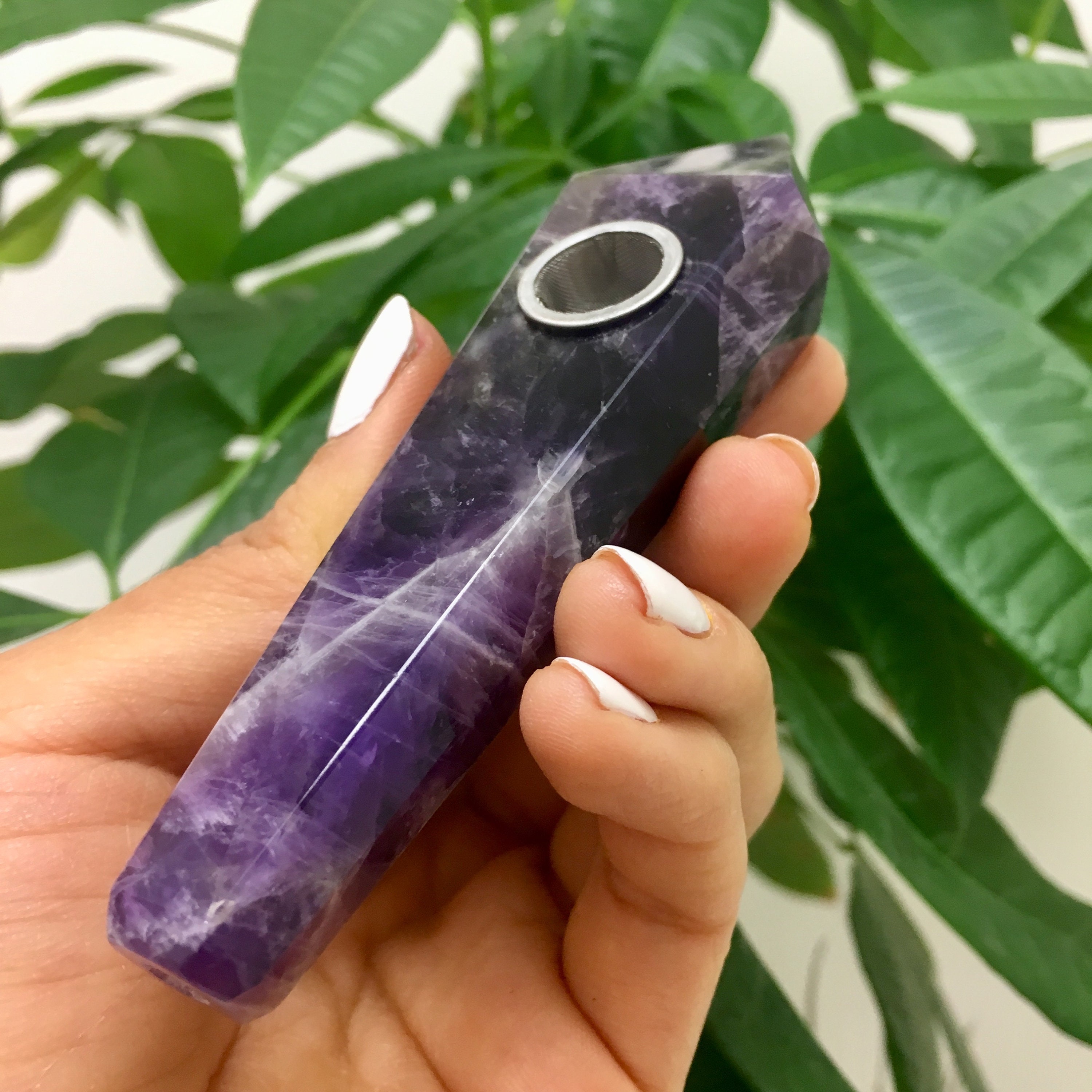 Amethyst Crystal Pipe Gemstone Pipe Smoking Pipe Gift - Etsy Denmark