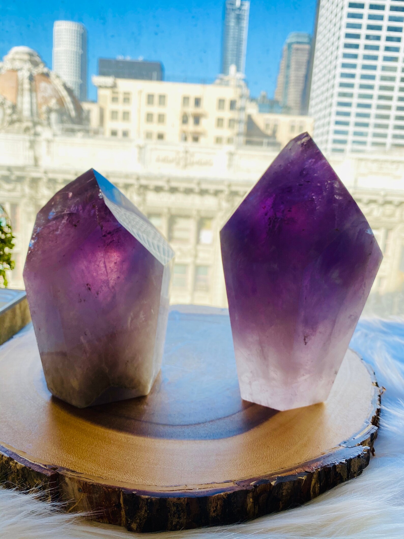 Amethyst Towers Choose From 2 Large Amethyst Amethyst - Etsy
