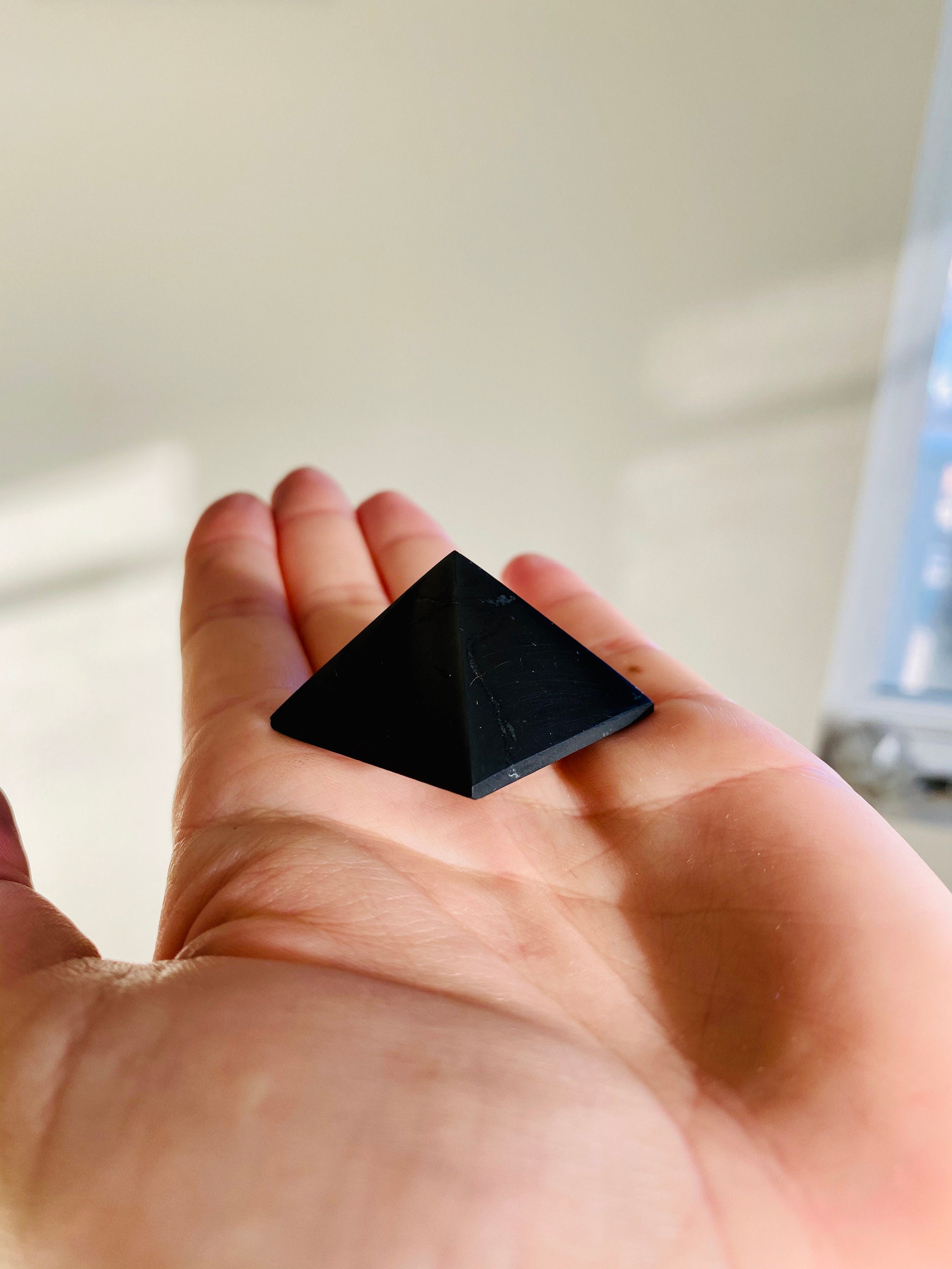 Shungite Polished Pyramid EMF Protection 5G Protection | Etsy