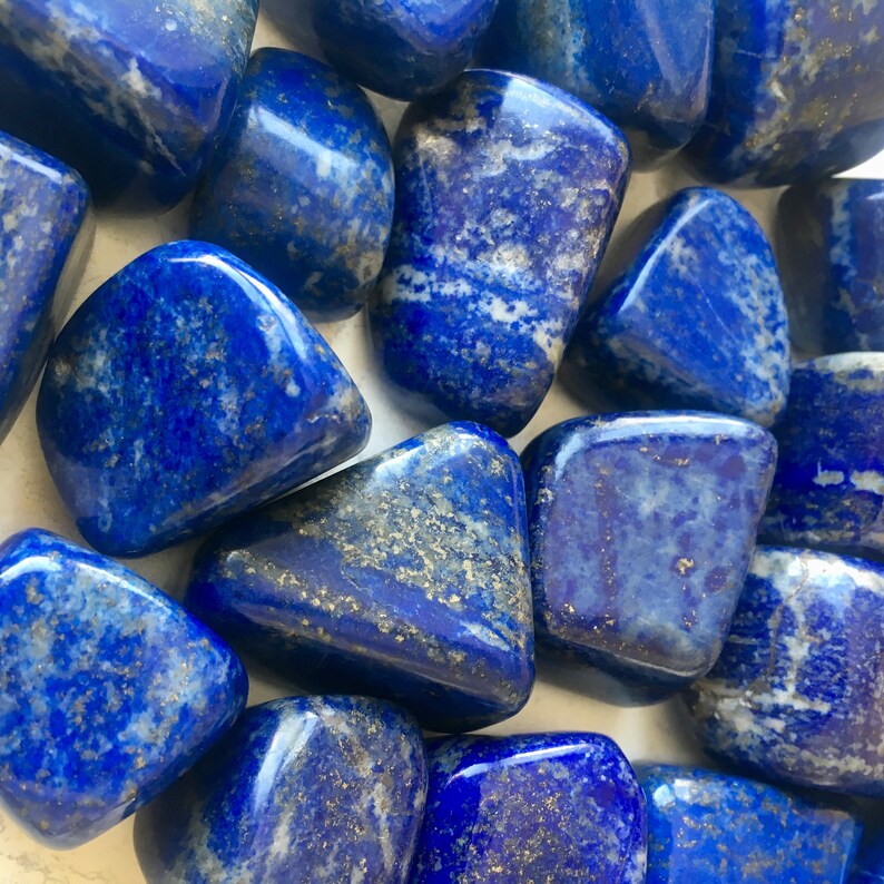 High Vibe Tumbled Lapis Lazuli Crystal Lapis Lazuli Palm - Etsy