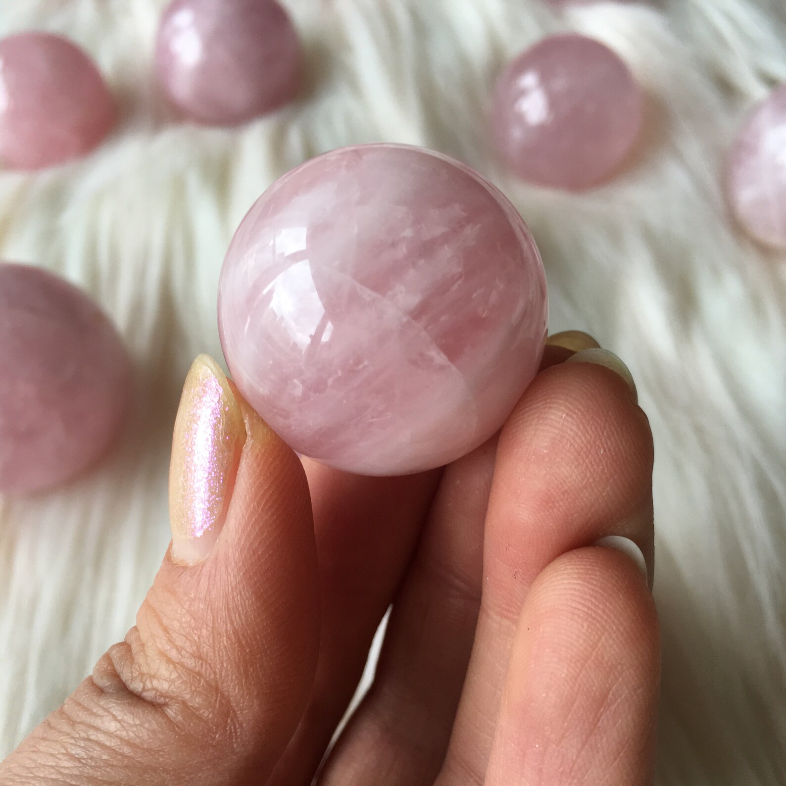 Rose Quartz Crystal Sphere Rose Quartz Healing Crystal | Etsy